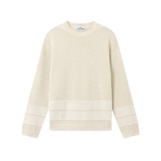 Stone Island Homme, Pulls, Beige, Taille: L Maille &agrave; col rond