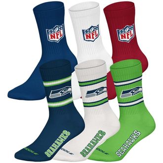 NFL unisexe Chaussettes Paquet de 6 6Pack Crew Socks