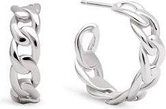 Singularu Boucles doreilles Chunky Eslabón. Acier, Diamètre Extérieur des Anneaux : 20,5 mm. Fermoir Silicone. Bijoux pour Femme