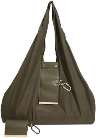 Generic Sac &agrave; provisions pliable de grande capacit&eacute;, sac &agrave; main en nylon imperm&eacute;able r&eacute;utilisable, Vert