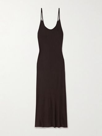 Khaite Leesal Midikleid Aus Jersey - Braun