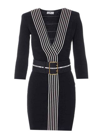 Elisabetta Franchi Robe Au Genou - Noir