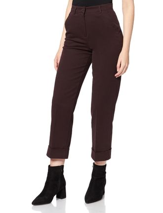 Sisley Sisley Womens Trousers 4K2Z55CW6 Pants, Dark Brown 0G3, 42
