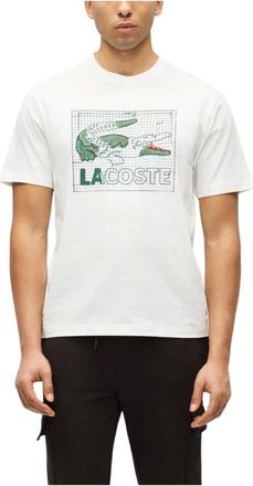 Lacoste Homme, Tops, Blanc, Taille: XL Graphic T-Shirt