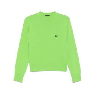 Balenciaga Neongr&uuml;ner Bestickter Pullover - - Knitwear - Damen - Gr&uuml;n - M