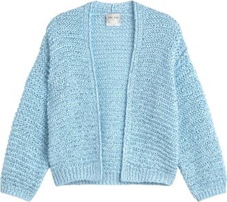 Forte_Forte Femme, Pulls, Bleu, Taille: 38 FR Cardigan Punto Calado
