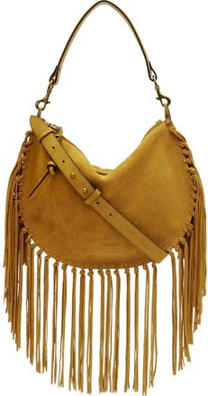 Isabel Marant Oskan Soft Zip Fringed Shoulder Strap