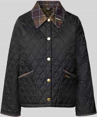 Barbour Regular Fit Steppjacke mit kontrastierendem Kragen