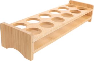 Holibanna Fach Holz Schnapsglas Halter Shot Glass Organizer Whisky Becher Ablage Multifunktional Kompakt Stilvoll für Bar Theke Tisch