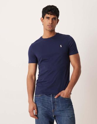 Polo Ralph Lauren T-shirt &agrave; logo embl&eacute;matique - Bleu marine