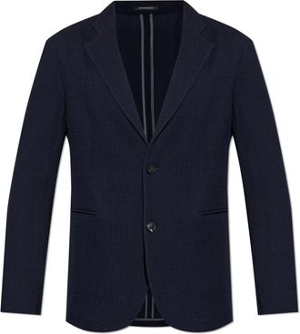 Emporio Armani Homme, Vestes, Bleu, Taille: S Blazer en laine &agrave; revers crant&eacute;s