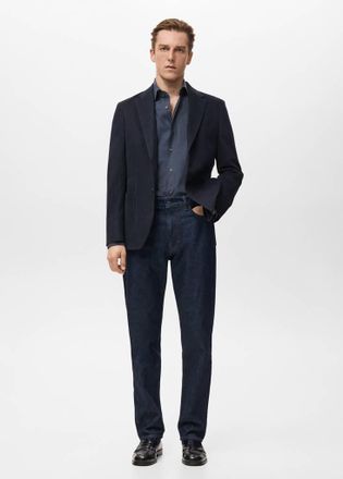 Mango Veste slim fit coton bleu marine - Homme - 46 - MANGO MAN
