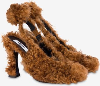 Moschino Escarpins en mohair - Marron
