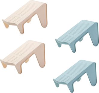 DOITOOL 4 St&uuml;ck Praktischer Schuhhalter aus Leichtem PP Platzsparendes Einteiliges Doppelschicht shoestorage Regal f&uuml;r Zuhause und Hotel Ordentliche Schuhaufb