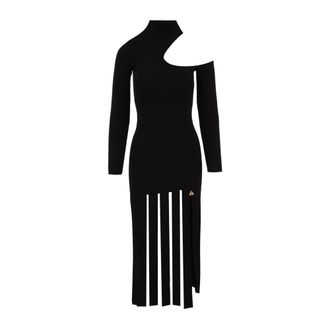 Akep Vskd07042 02 Midi Kleid - - Dresses - Damen - Schwarzk - M