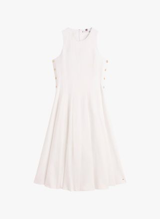 Tommy Hilfiger Robe midi en lin m&eacute;lang&eacute; &agrave; boutons