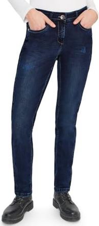 Cecil 3817490 Jean Coupe d&eacute;contract&eacute;e, Bleu fonc&eacute; et Noir d&eacute;lav&eacute;, 32W / 28L Femmes