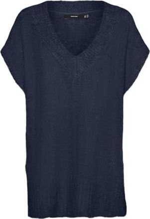 Vero Moda Vmawsome SL GA Boo Gilet &agrave; col en V D&eacute;bardeur, Blazer Bleu Marine, M Femmes