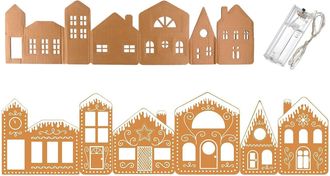 Generic Dekorationen f&uuml;r das Haus des Dorfes von Pan - Faltbare Lichterketten, Weihnachtsdorfausstellung, langlebige Festliche Dekorationen, besondere Festlic