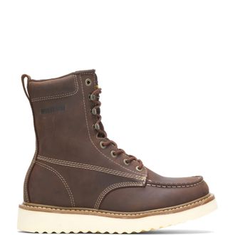 Wolverine Loader Herren Arbeitsstiefel, weicher Zehenbereich, Keilabsatz, 20,3 cm, Braun, Gr&ouml;&szlig;e 45,5