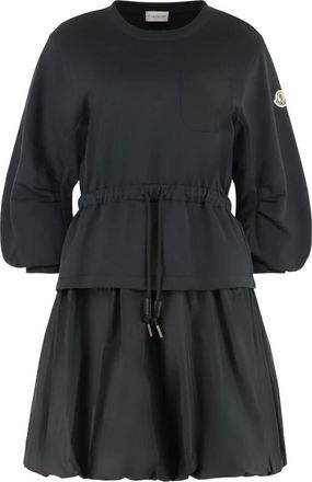 Moncler Femme, Robes, Noir, Taille: 38 FR Cotton Mini Dress