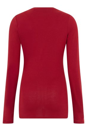Ludovic de Saint Sernin Womens Long-Sleeve Shirt Red Cotton Top
