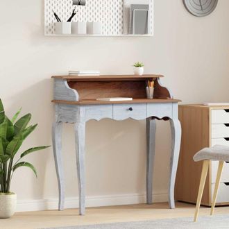 vidaXL vidaXL Bureau d&eacute;criture avec tiroir Marron et blanc 80 x 40 x 92 cm
