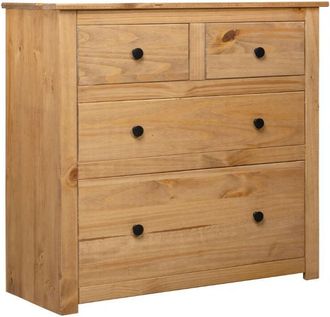 Les Tendances Commode 4 tiroirs pin massif clair Iris