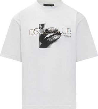 Dsquared2 Homme, Tops, Blanc, Taille: XL Club T-Shirt