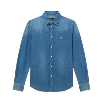 Versace Camicia Patch - - Shirts - Herren - Blau - M