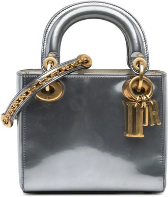 Dior Hobo Bags - Mini Metallic Patent Lady Dior - Gr. unisize - in Silber - f&uuml;r Damen