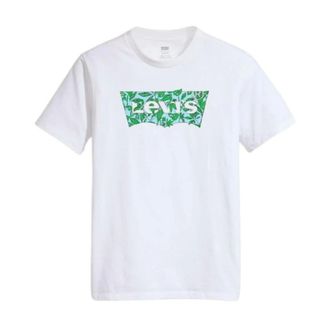 Levi's Homme, Tops, Blanc, Taille: XS T-shirt ras du cou à motif