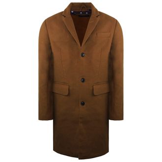 Ben Sherman Leichter Herren Kamelfellmantel