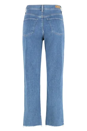 LE JEAN Studded Straight-Leg Jeans - Blue