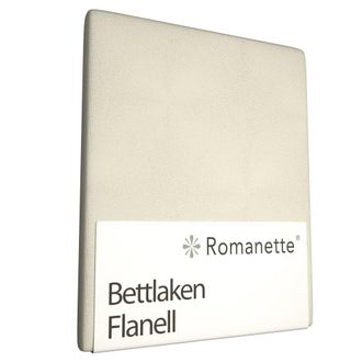 Romanette Bettlaken Romanette Elfenbein (Flanell)-200 x 260 cm (2-personen)