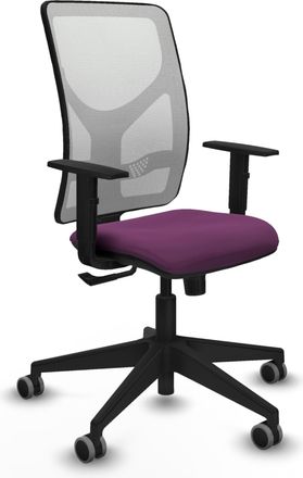 Piqueras y Crespo B&uuml;rostuhl, ideal zum Arbeiten, mit 1D-Armlehnen, h&ouml;henverstellbare Lendenwirbelst&uuml;tze, ausgestattet mit 3 Positionen und Schneideschaum, Wei&szlig;/Violett