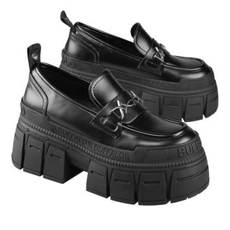 Buffalo Chaussures &agrave; plateforme pour femme Gospher Mocassins tribal, Noir, 37 EU