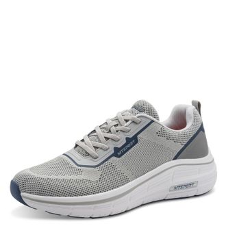 Marco Tozzi Slip-On Sneaker MARCO TOZZI, Herren, Gr. 46, grau, Lederimitat, Textil, unifarben mit Farbeinsatz, Schuhe, Freizeitschuh, Halbschuh, Slipper mit elast