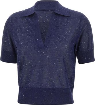 KANGRA Femme, Pulls, Bleu, Taille: 42 FR Viscose Polo