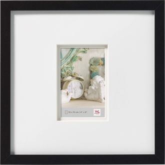 Walther Design Bilderrahmen schwarz 30 x 30 cm mit Doppel-Passepartout Stockholm EA333B
