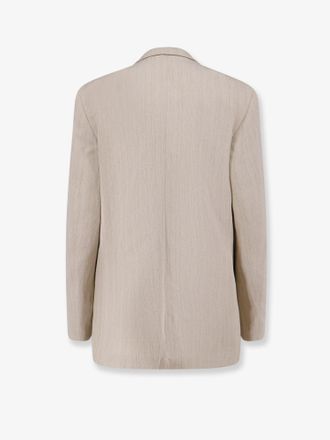 Alysi Womens Blazer Viscose-Linen White Blazers Jacket