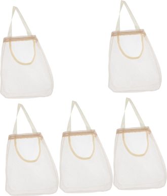 Cabilock 5 Stück Aufbewahrungstasche Für Die Küche Kartoffelspeicher -netzbeutel Netz-aufbewahrungsbeutel Für Zwiebeln Einkaufstasche Aus Mesh Mesh-aufbewahrun