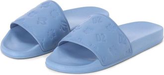 Dsquared2 Homme, Chaussures, Bleu, Taille: 41 EU Slides &agrave; Logo en Relief