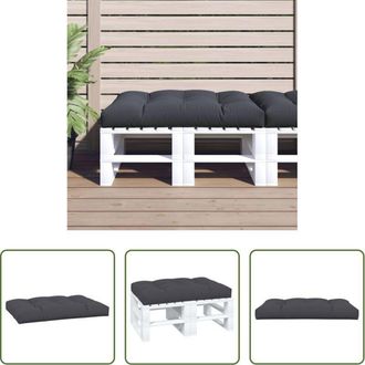 vidaXL Freien Sitzkissen - Palettenkissen Anthrazit 120x80x12 cm Stoff