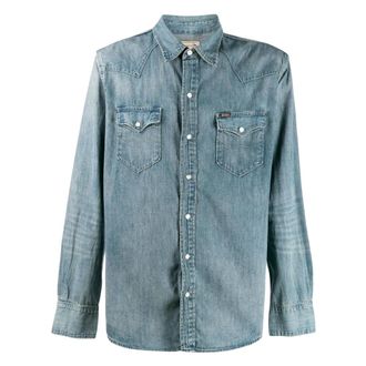 Polo Ralph Lauren Homme, Chemises, Bleu, Taille: S Chemise Casual &agrave; Manches Longues