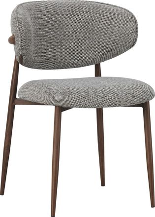 Novel Stuhl, Braun, Nussbaum, Metall, Textil, Rundrohr, 53x79x58 cm, Stoffauswahl, Esszimmer, St&uuml;hle, Esszimmerst&uuml;hle, Vierfu&szlig;st&uuml;hle