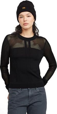 G-Star G-Star Femme Pointelle r knit, Noir (dk black D25270-B754-6484), M