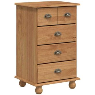 vidaXL Commode avec tiroir Marron 45.8 x 40 x 79 cm Bois de pin massif Vidaxl