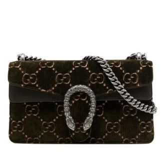 Gucci Pre-owned Velvet Chain Crossbody Bag - - Pre-owned - Damen - Gr&uuml;n - ONE SIZE