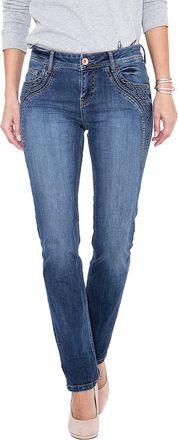 Amor, Trust & Truth ATT Amor, Trust & Truth Damen Stella Jeans, Mittelblau, 32W / 32L